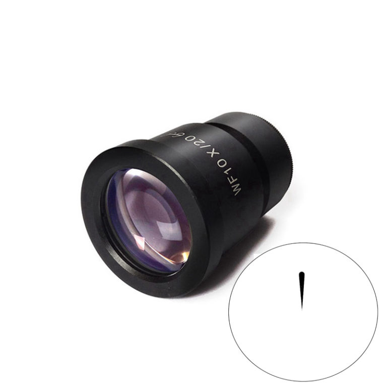 Pointer scale reticle micrometer for ocular eyepiece