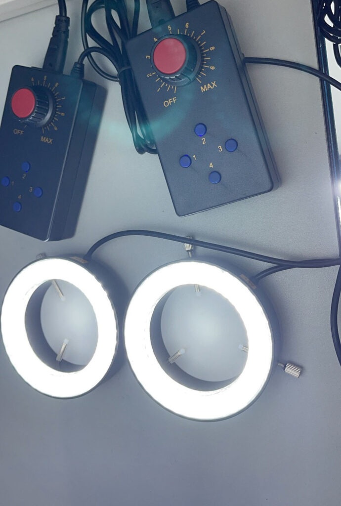 led ring light for microscope 72mm quadrant 4 segment illuminator scope ...